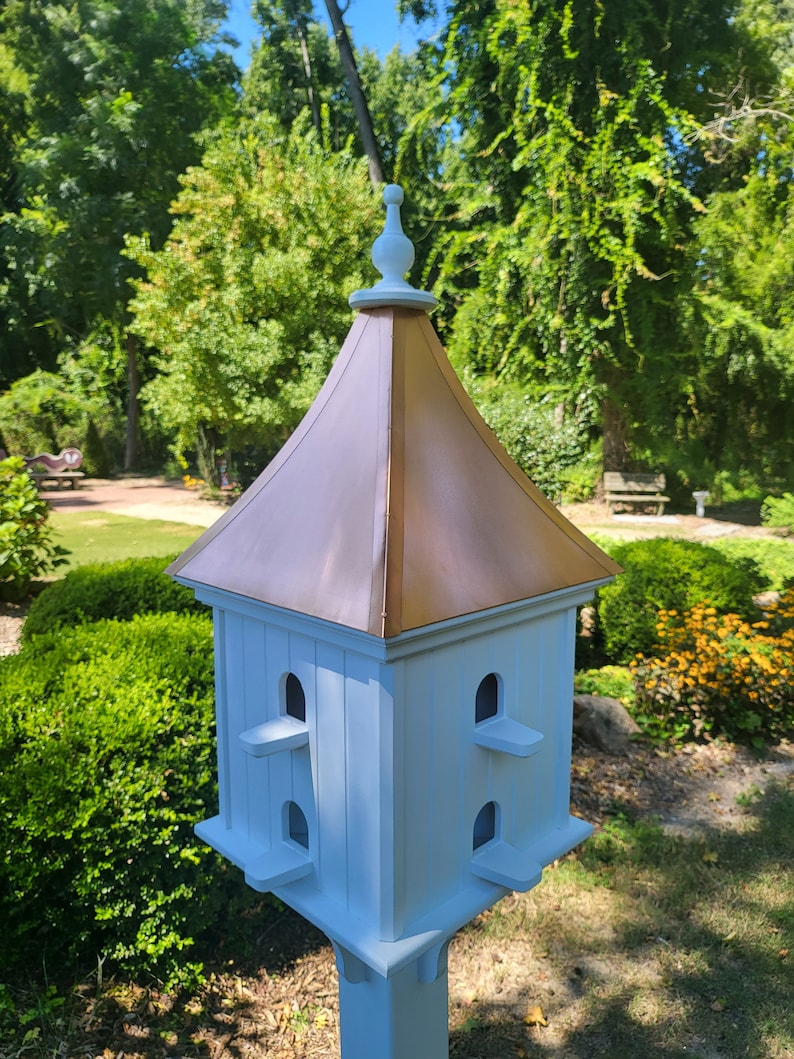 Copper Roof Bird House Handmade Extra Large With 8 Nesting - Etsy