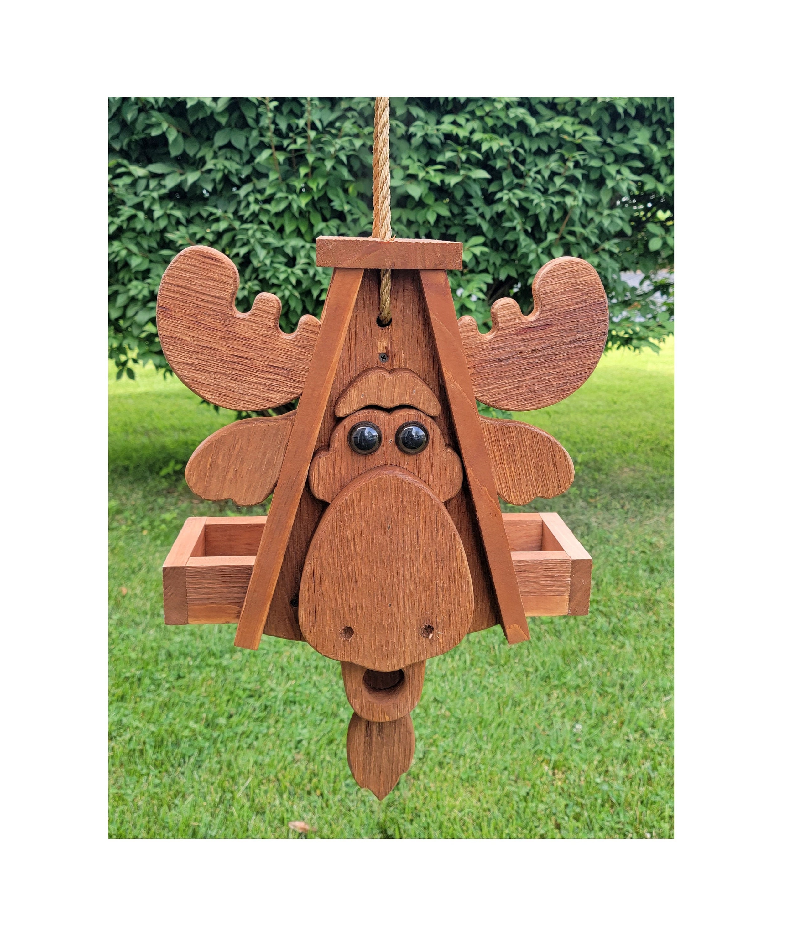 Bird Feeder - Hanging - Moose Bird Feeder - Easy to Fill - Amish ...
