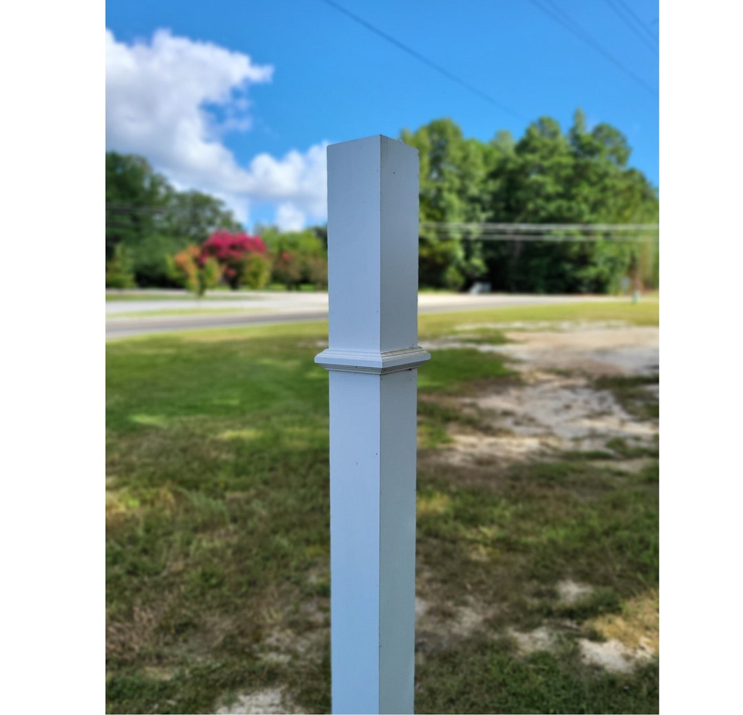 Decorative Post for Birdhouse or Bird Feeder, White Post, Mount Bird ...
