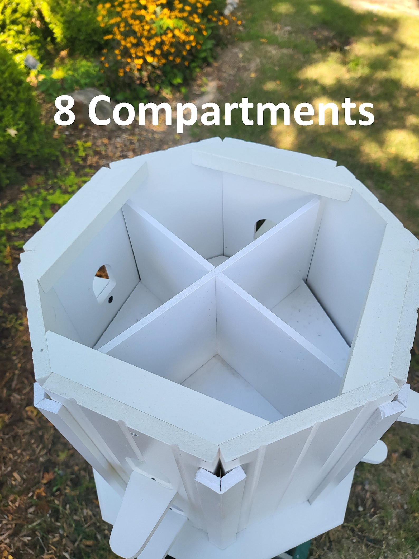 Bird House With Bell Copper Roof Handmade, Octagon Shape, Extra Large ...