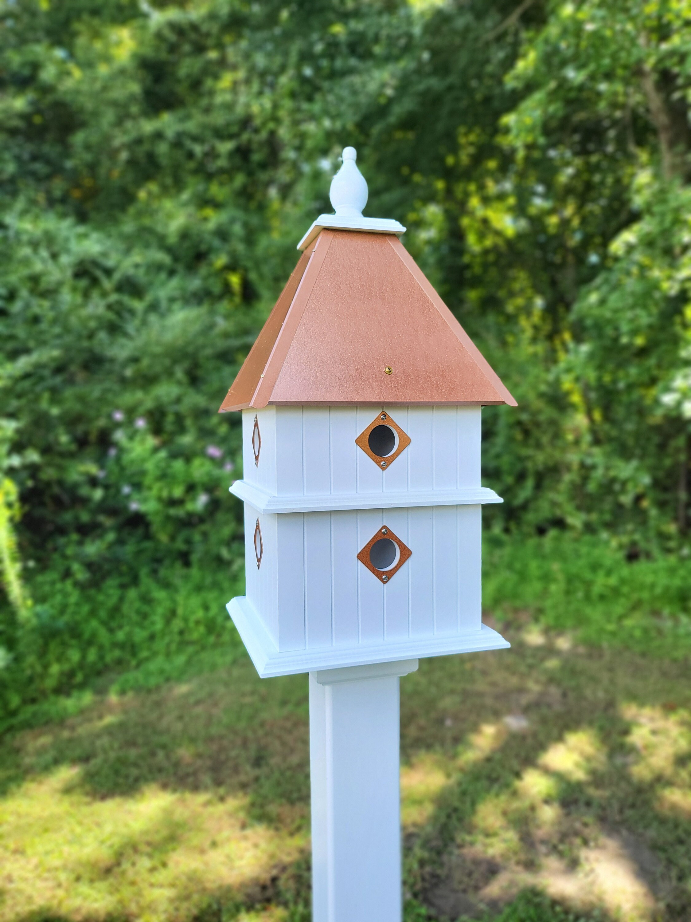 Bird House - 8 Nesting Compartments - Handmade - Large - Metal Predator ...