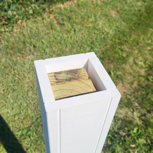 Vinyl Post for Birdhouse or Bird Feeder, Inner Wooden Post Included ...