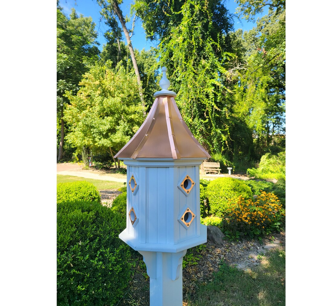 Extra Large Octagon Shape Birdhouse With Copper Roof, Handmade, 8 ...