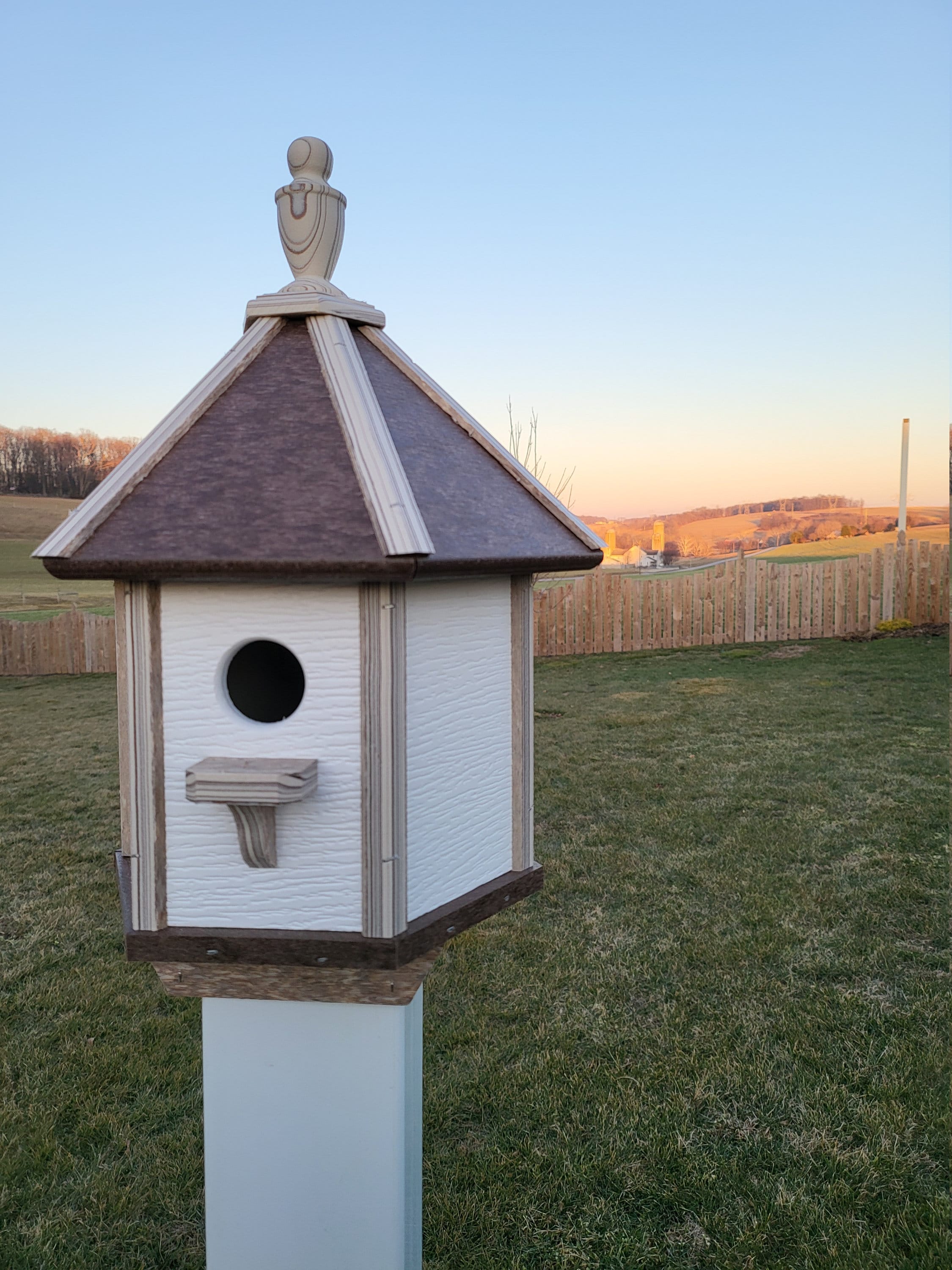 Amish Made Gazebo Birdhouse 1 Nesting Compartment, Poly Bird House ...