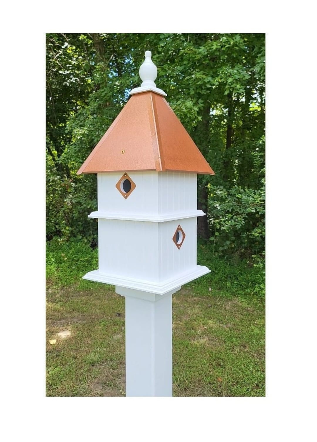 Bird House - 4 Nesting Compartments - 2 Story - Handmade - Metal ...
