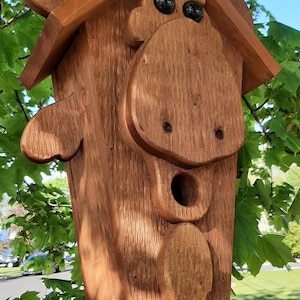 Hanging Moose Bird House - 1 Nesting Compartments - Amish Handmade ...