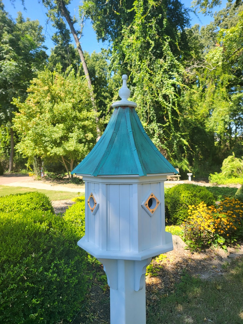 Copper Roof Birdhouse Handmade Octagon Shape Extra Large - Etsy