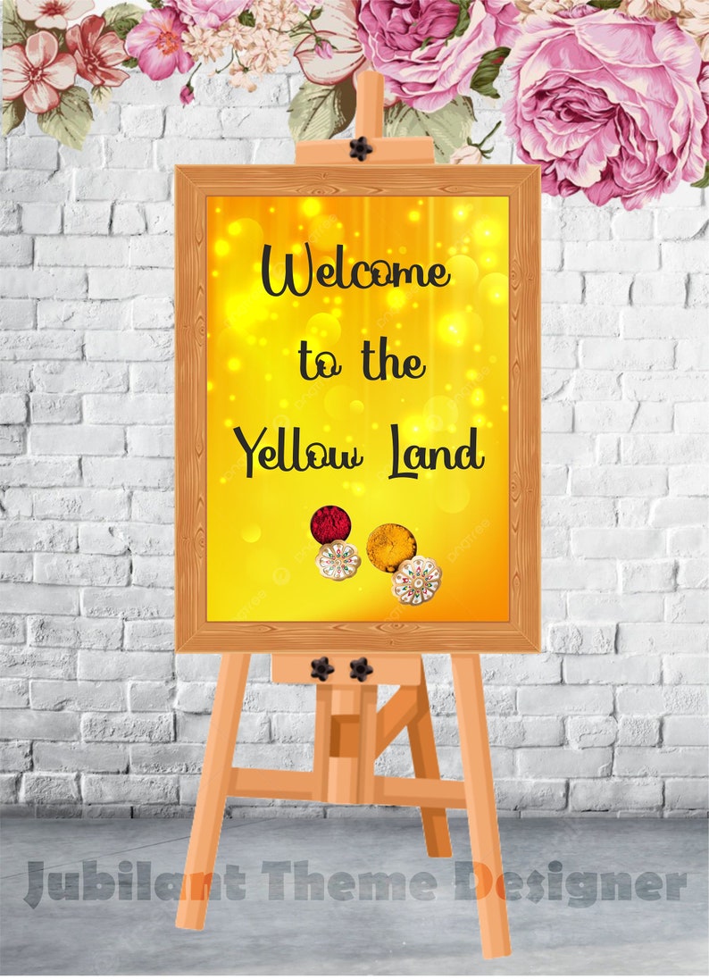 Buy Haldi Welcome Board || Indian Wedding Haldi Ceremony Banner ...