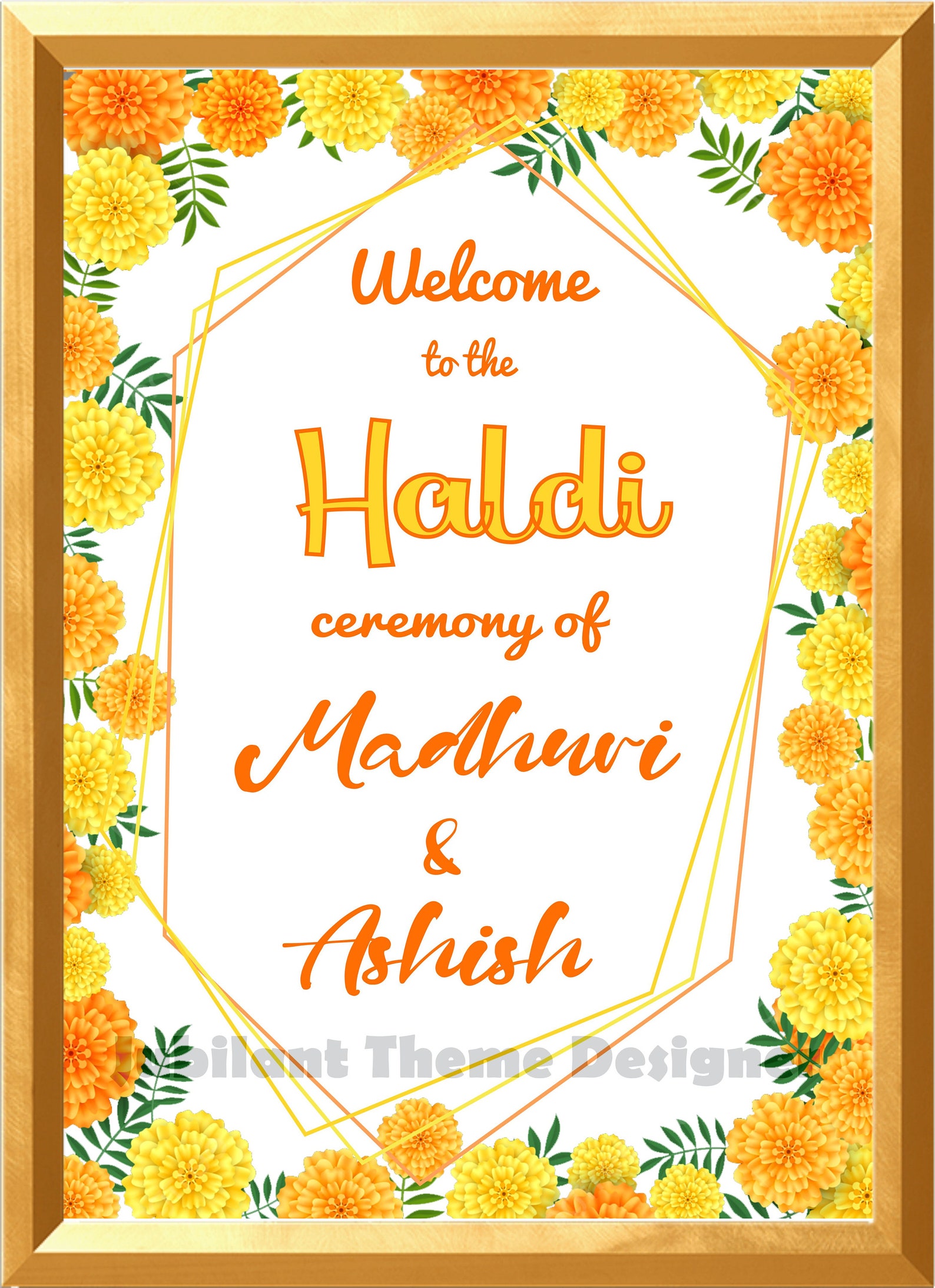 Buy Haldi Welcome Board || Indian Wedding Haldi Ceremony Banner ...