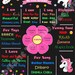 Unicorn Theme Chalkboard Poster || Milestone Board || First Birthday ...
