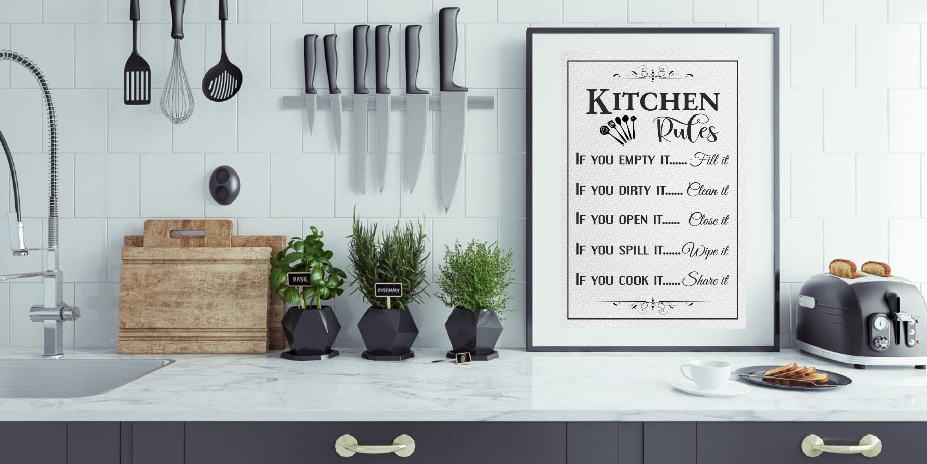 Kitchen Rules || Mom's Rules || Kitchen Decor || Home Decor || Digital ...