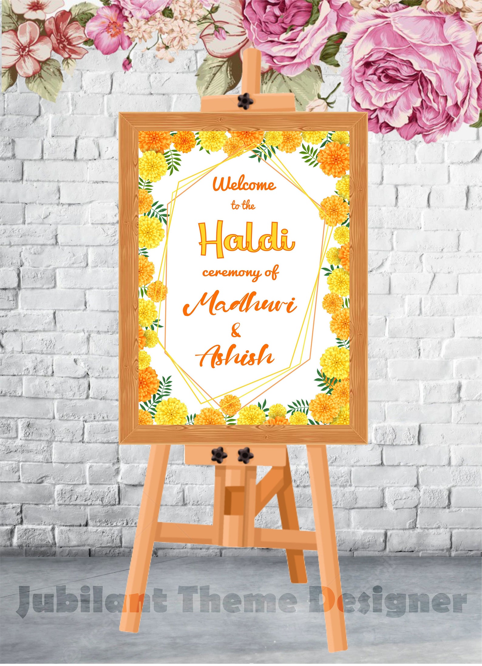 Buy Haldi Welcome Board || Indian Wedding Haldi Ceremony Banner ...