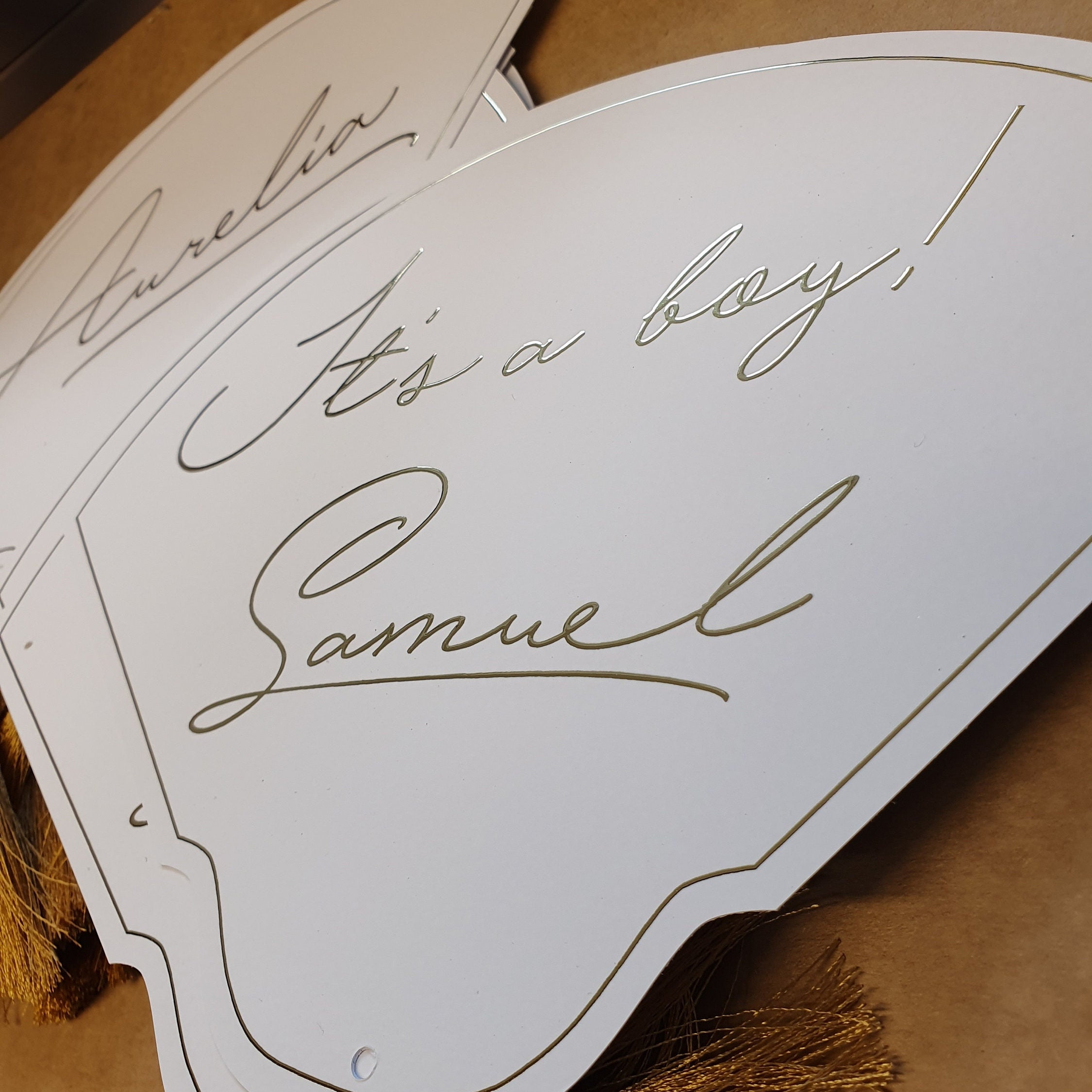 Luxury Minimal Classic Wedding Fan Gold Foil Glamour Wedding ...