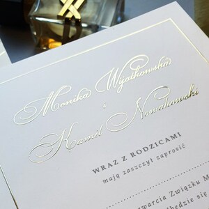 Simple Classic Wedding Invitation Gold Foil Glamour Wedding - Etsy