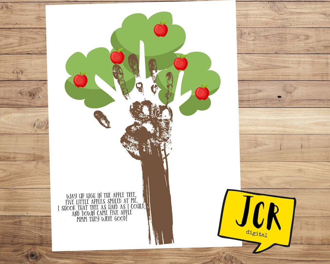 Apple Handprint Craft Handprint Keepsake Apple Crafts Fall Handprint ...