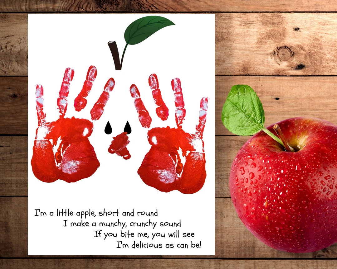 Apple Handprint Craft Handprint Keepsake Apple Crafts Fall Handprint ...