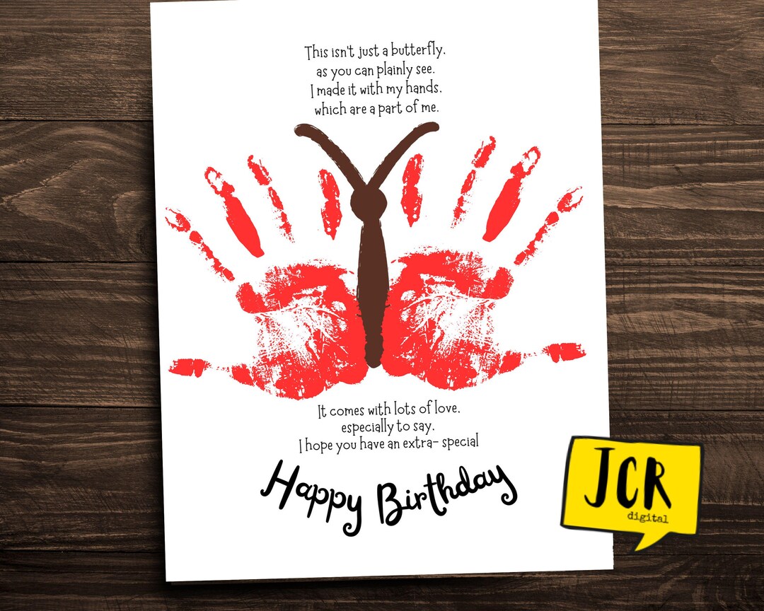 Birthday Handprint Poem Craft Toddler Craft Handprint Keepsakes Crafts ...
