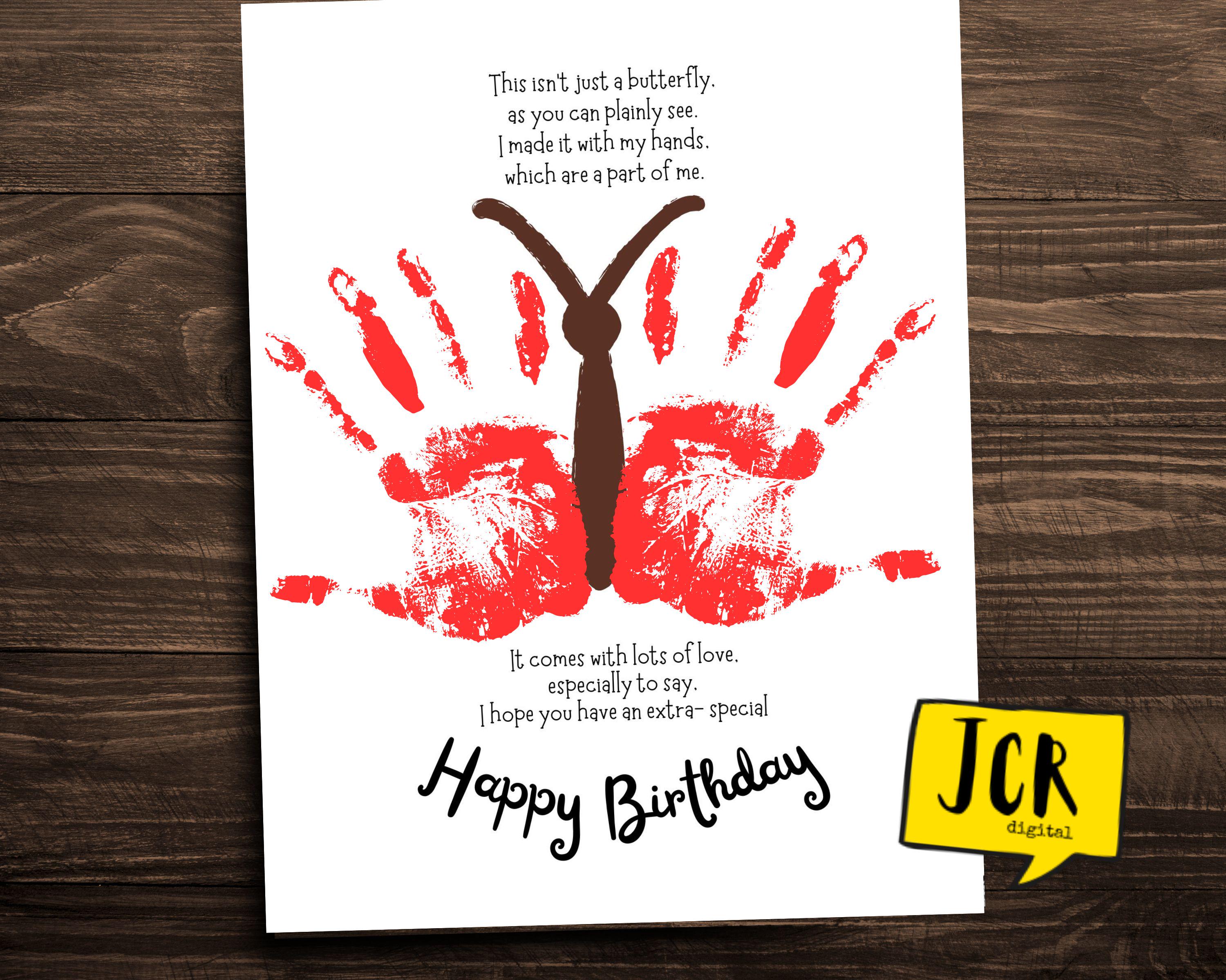Birthday Handprint Poem Craft Toddler Craft Handprint Keepsakes Crafts ...