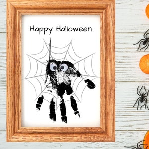 Spider Craft Halloween Printable Toddler Crafts Handprint Keepsake ...
