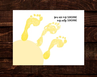 You Are My Sunshine Handprint Mother's Day Handprint Art Handprint ...