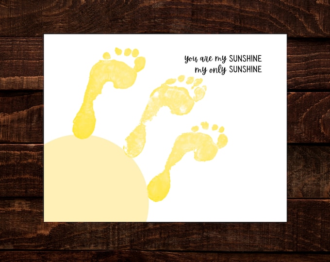 Sunshine Handprint Art Footprint Art Handprint Keepsake You Are My ...