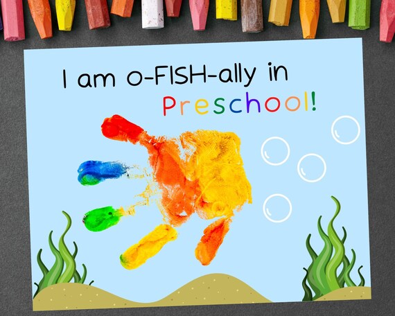 First Day of School Handprint Craftclass Handprint Kids | Etsy