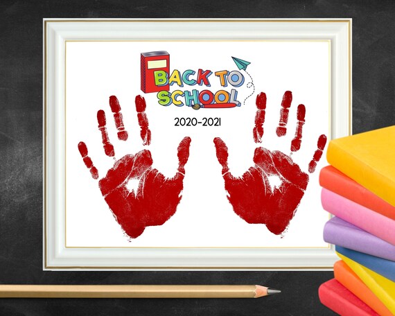 Back to School Handprint CraftClass Handprint Kids Craft | Etsy