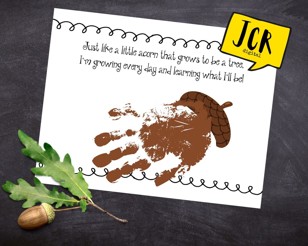 Acorn Fall Handprint Art Fall Handprint Art Fall Tree Craft ...