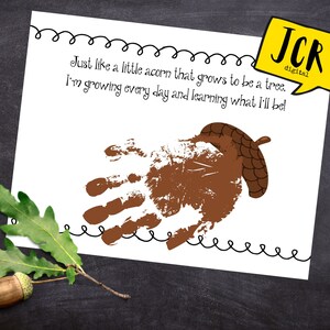 Acorn Fall Handprint Art Fall Handprint Art Fall Tree Craft ...