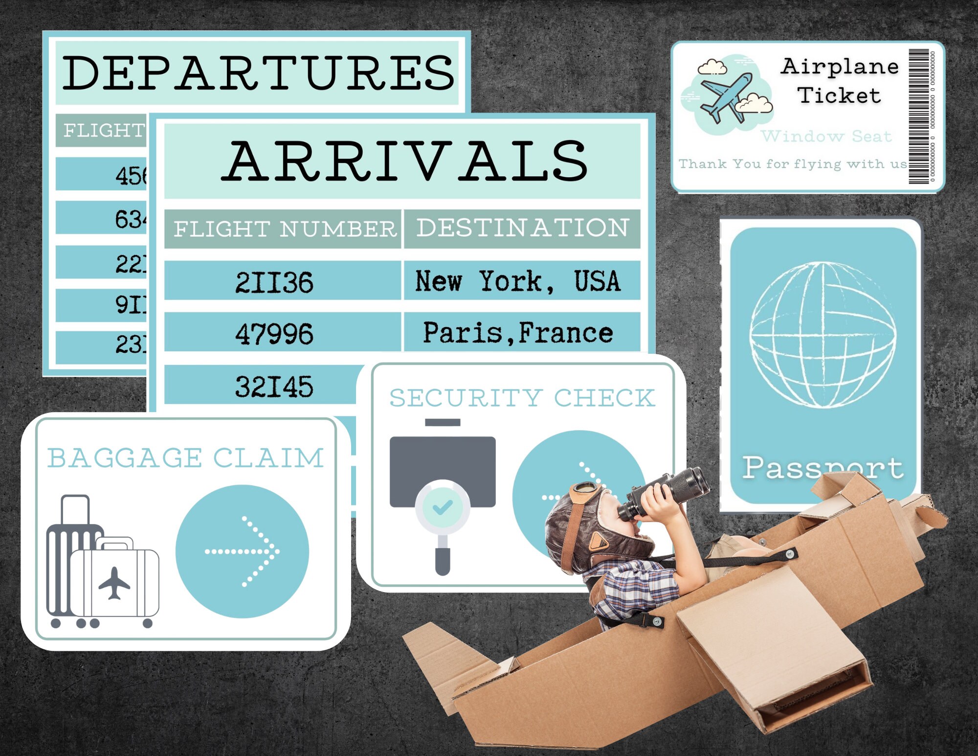 Airport Pretend Play Airport Pretend Play Printables Pretend Airplane ...