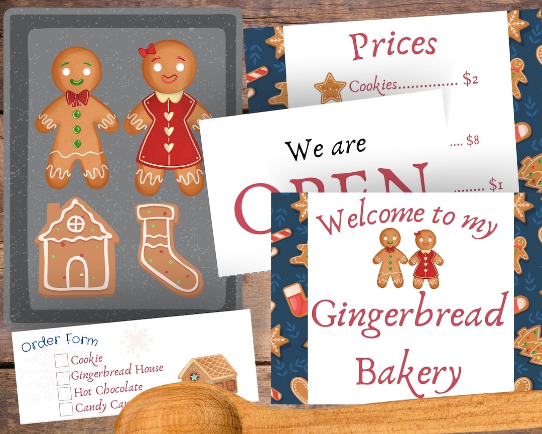 Christmas Printable pretend Play Christmas Bakery Pretend Play ...