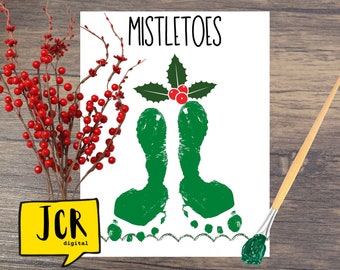 Printable Christmas Handprint Art - Etsy