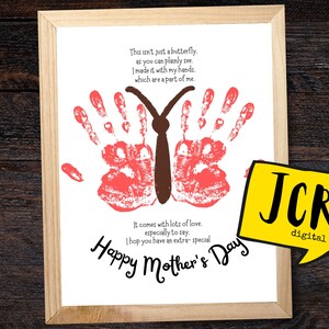 Mother's Day Handprint Poem Craft Toddler Craft Handprint Keepsakes ...