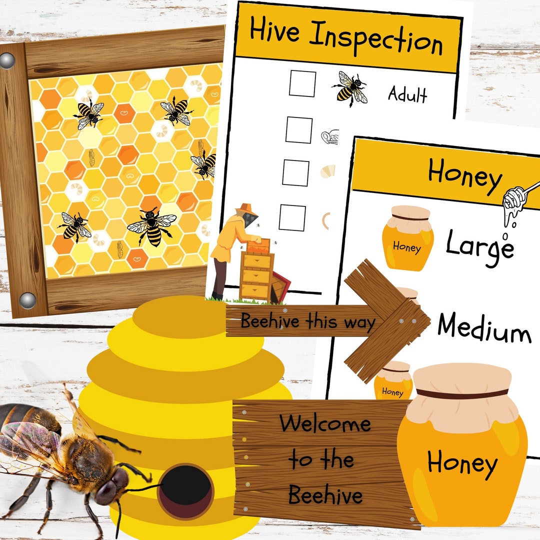 Beekeeper Printable Bee Pretend Play Beehive Etsy