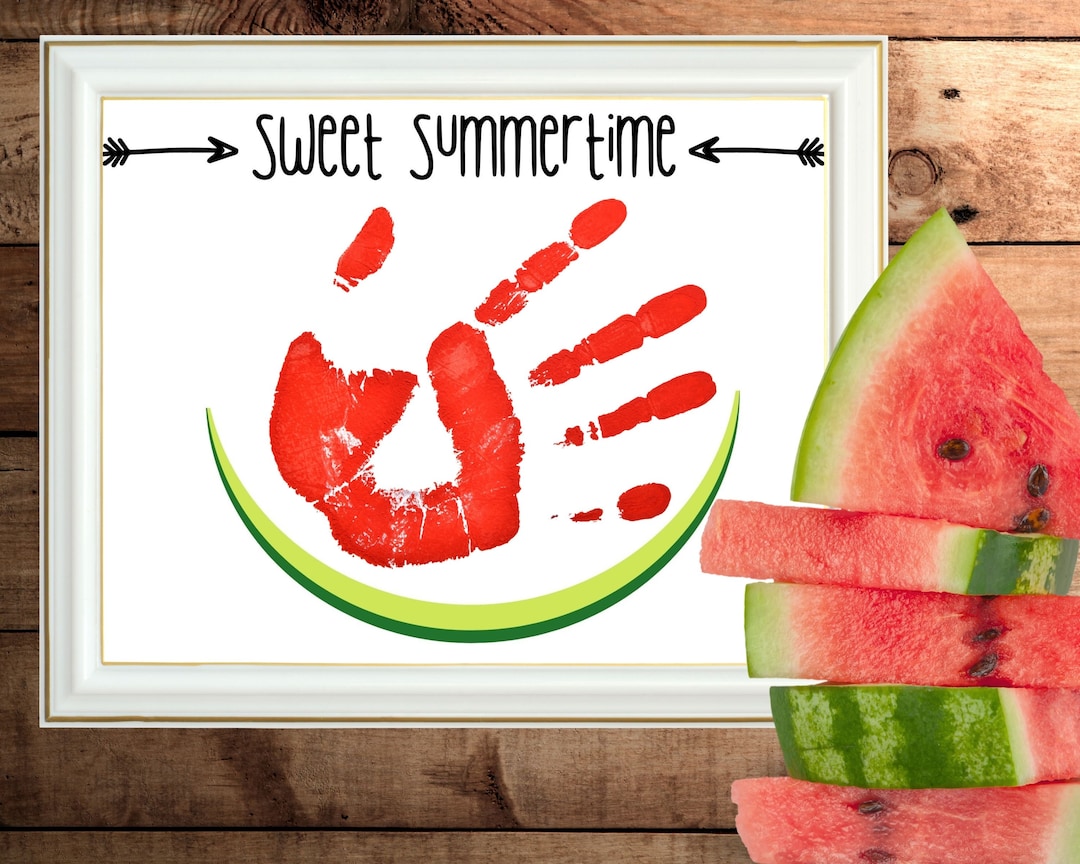 Watermelon Handprint Craft Summer Craft DIY Watermelon Watermelon ...