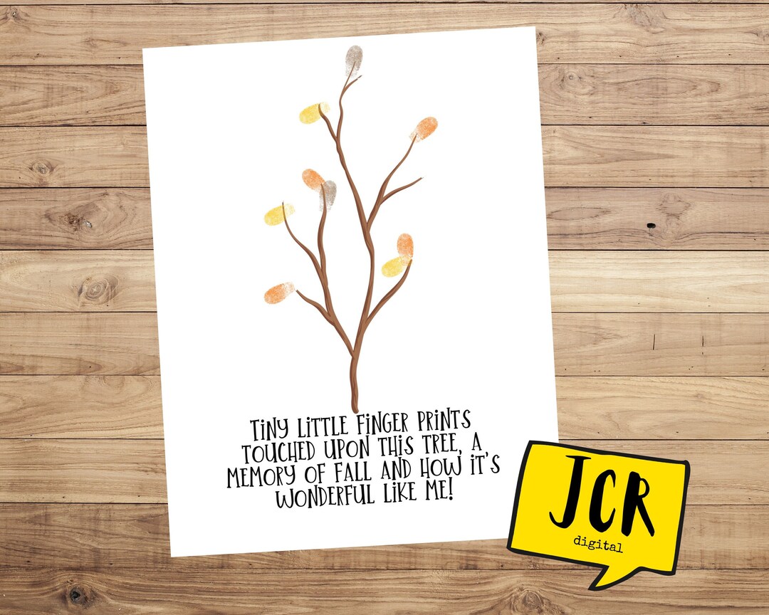 Fall Fingerprint Art Fall Handprint Art Fall Tree Craft Thanksgiving ...