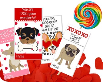 Printable Dog Valentines Day Cards - Etsy