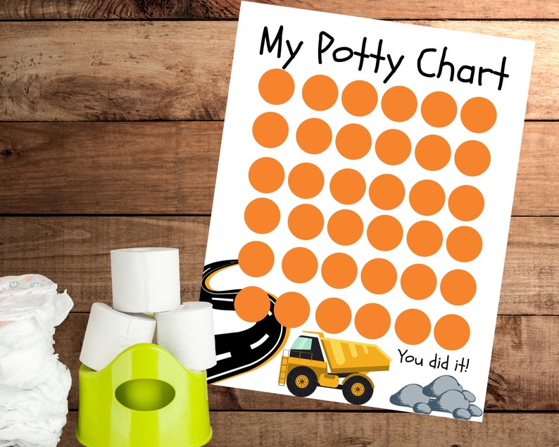 Potty Chart Trucks Potty Training Boys Reward Charts for Boys Toilet ...