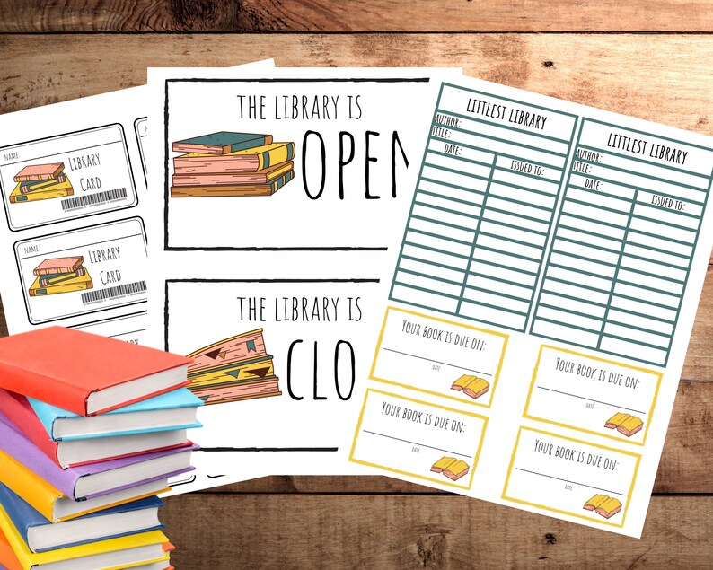 Pretend Play Library Pretend Play Librarian Printable Pretend Play ...