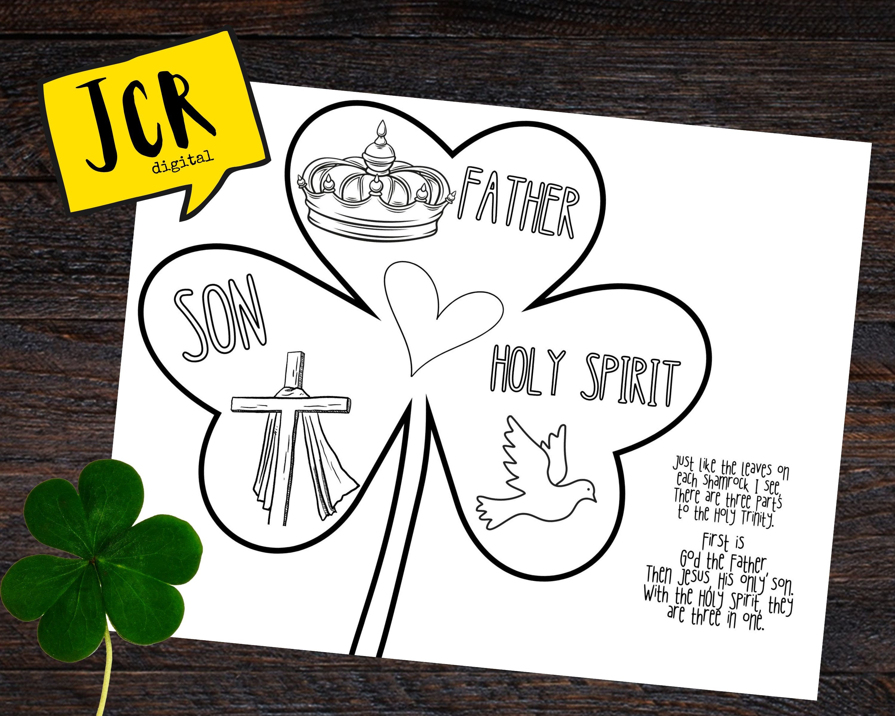 Holy Trinity Craft St Patricks Day Craft Printable Coloring Page ...