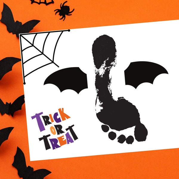 Bat Footprint Craft - Etsy