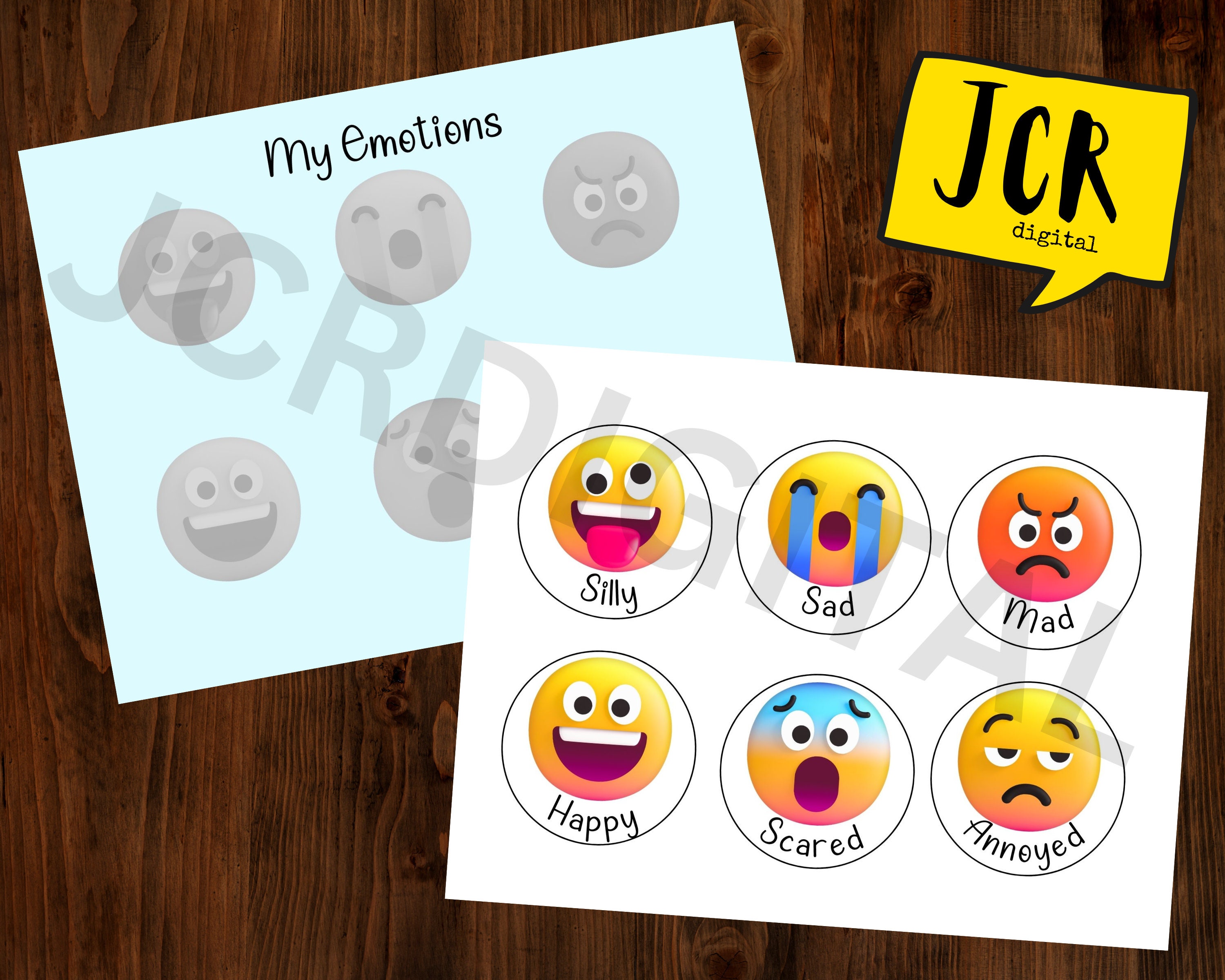 Emotions Matching Printable Busy Book Busy Book Page Match the Colors ...