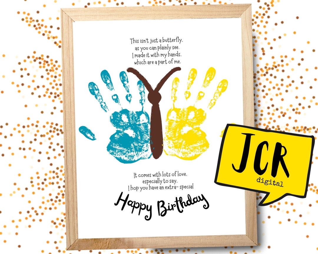 Birthday Handprint Poem Craft Toddler Craft Handprint Keepsakes Crafts ...