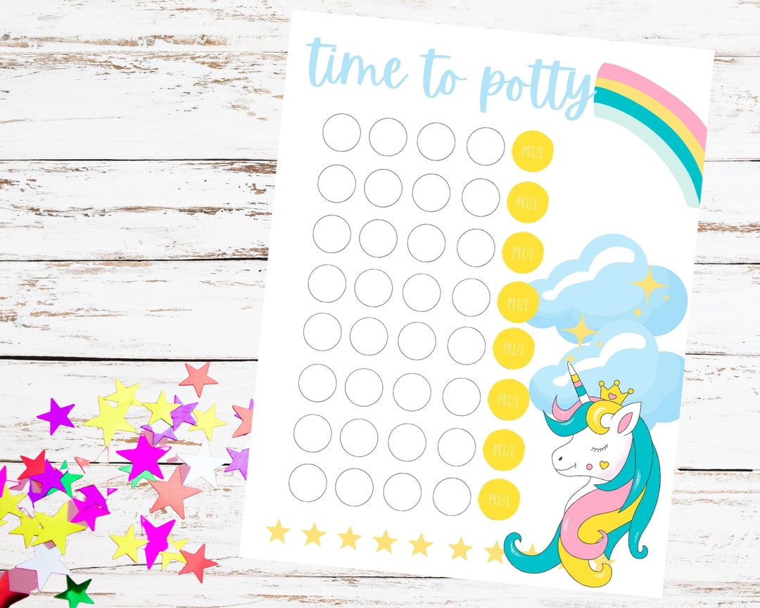 Girl Potty Chart Entrenamiento para ir al baño Entrenamiento para ir al ...