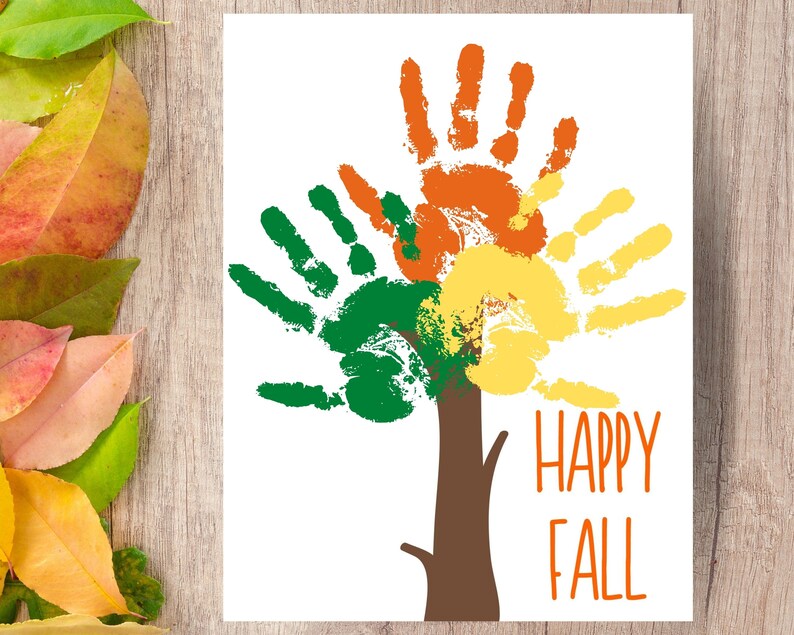 Fall Handprint Art Fall Handprint Art Fall Tree Craft Thanksgiving Tree ...