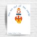 Handprint Rocket Fathers Day Printable Out of This World Handprint ...