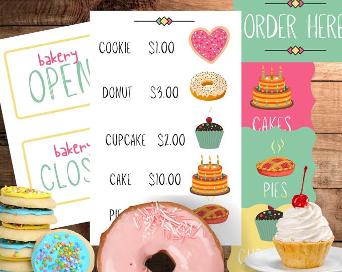 Bakery Pretend Play Printable, Dramatic Play Bakery Shop Printable, 22 ...
