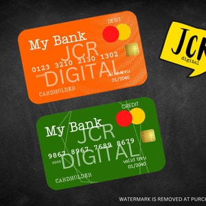 Pretend Play Credit Cards Printable Credit Cards Pretend - Etsy