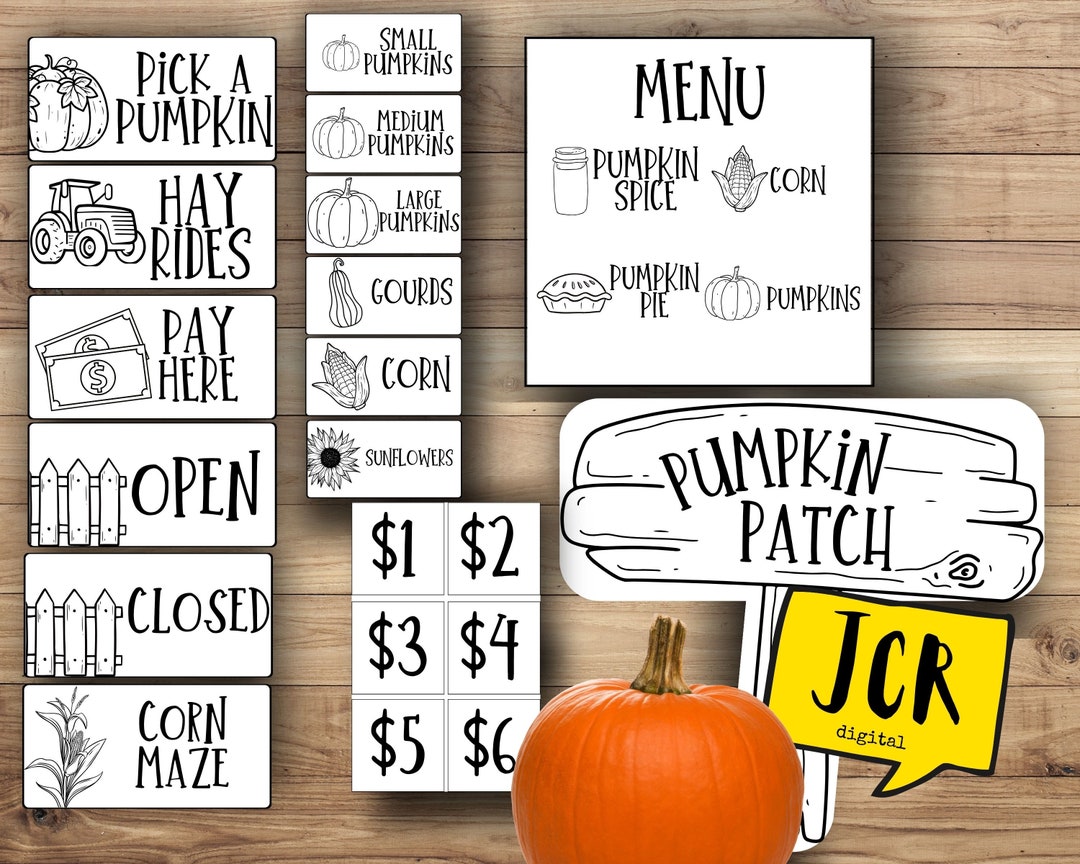 Pumpkin Patch Printable Kids Pretend Play Printable Kids Activities ...