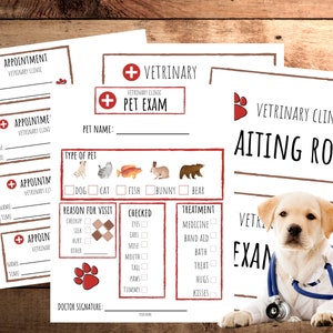 Vet Pretend Play Printable Veterinarian Play Pretend Doctor-dramatic ...